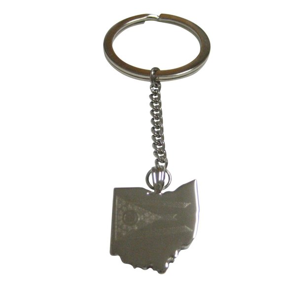 Kiola Designs | Accessories | Ohio State Map Shape And Flag Design ...